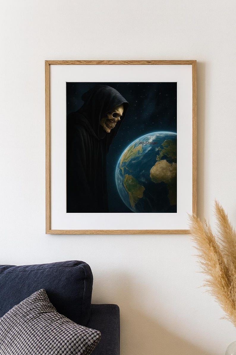 Gothic Wall Art - Skeleton - Etsy