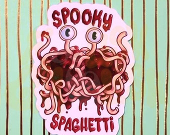 Flying Spaghetti Monster Bumper Sticker - Etsy