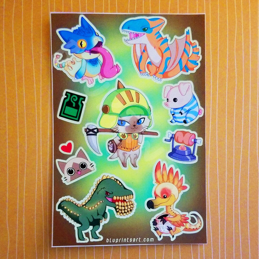 Monster Hunter Sticker Sheet - Etsy