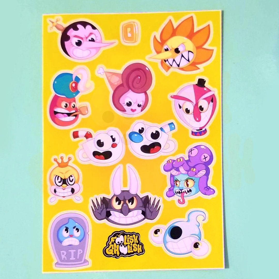 Cuphead Sticker Sheet - Etsy