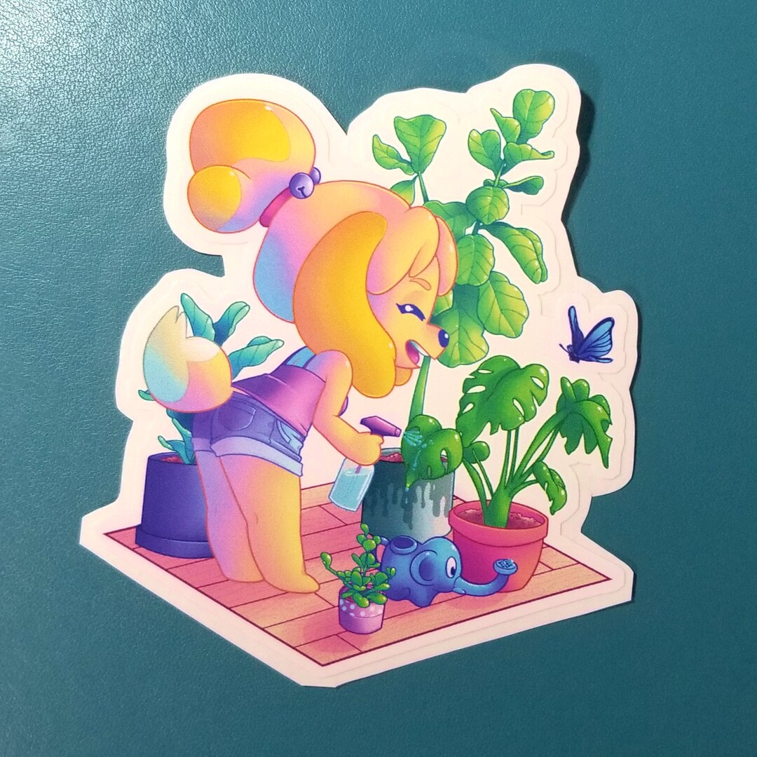 Isabelle Plant Sticker - Etsy
