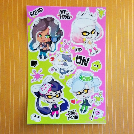 Splatoon Sticker Sheet | Etsy