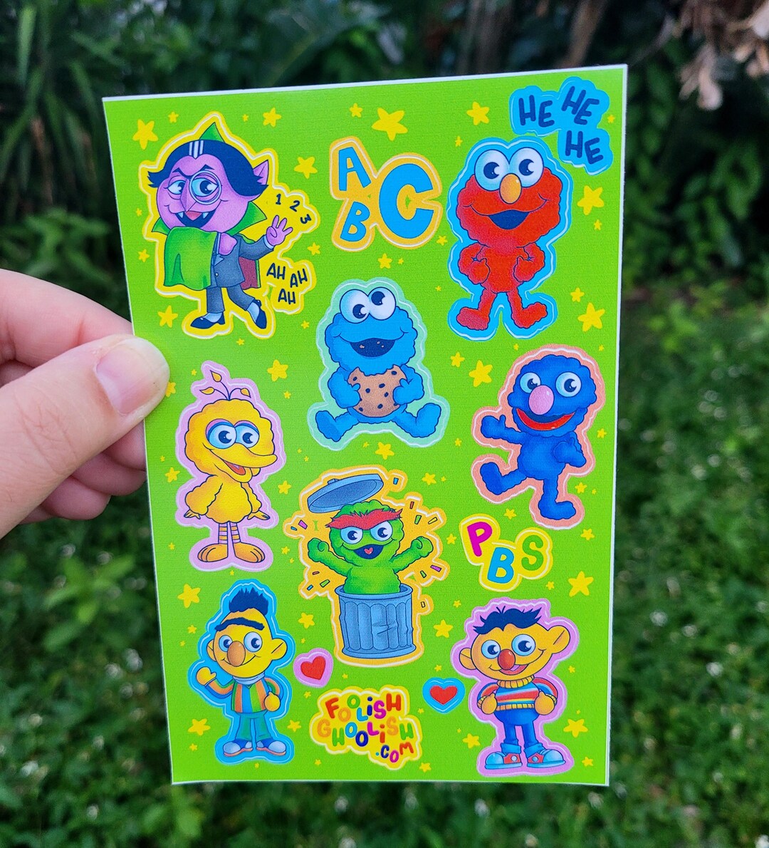 Sesame Street Sticker Sheet - Etsy