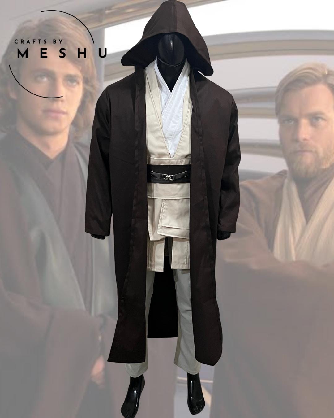 Obi-wan Kenobi Jedi Costume Set | Handmade Robe & Tunic | Cosplay ...