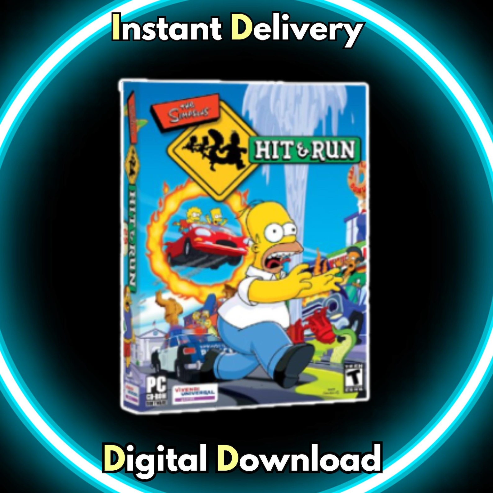 The Simpsons Hit and Run PC Digital Download Windows 11 10 Optimized ...