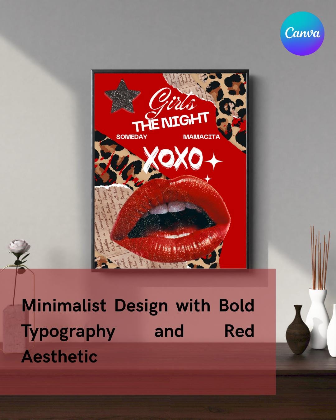 Modern Red A2 Posters – Pop Wall Art for Bedroom Decor - Etsy