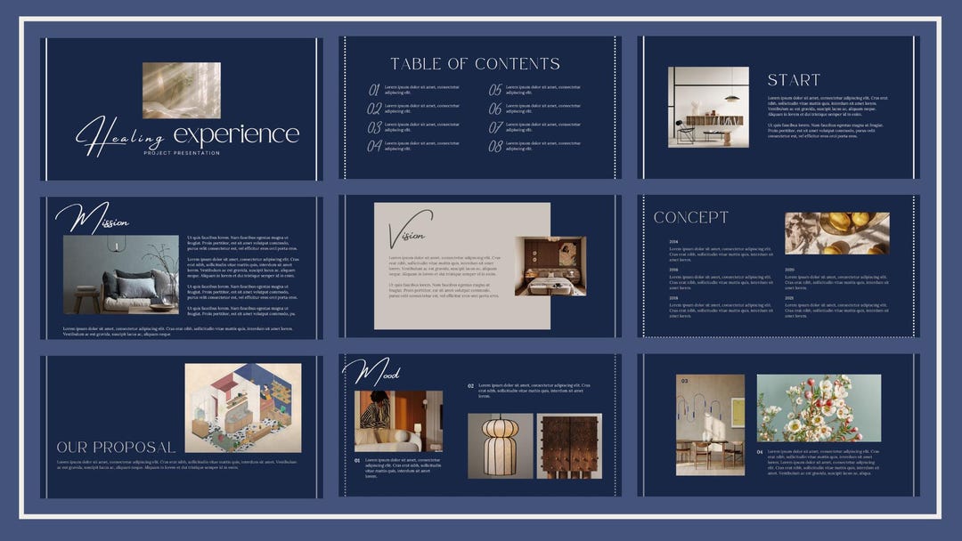 Interior Design Project Presentation Template – Editable Canva Layout ...