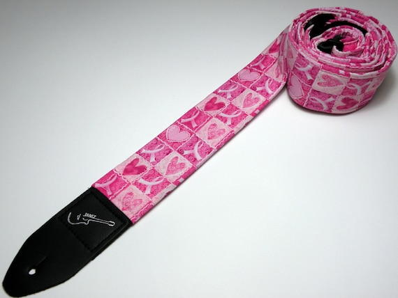 Breast Cancer Awareness Guitar Strap This is NOT a licensed | Etsy