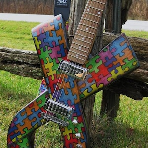 Autism Awareness Guitar Strap Spectrum Autism Puzzle ASD Fits Full and ...