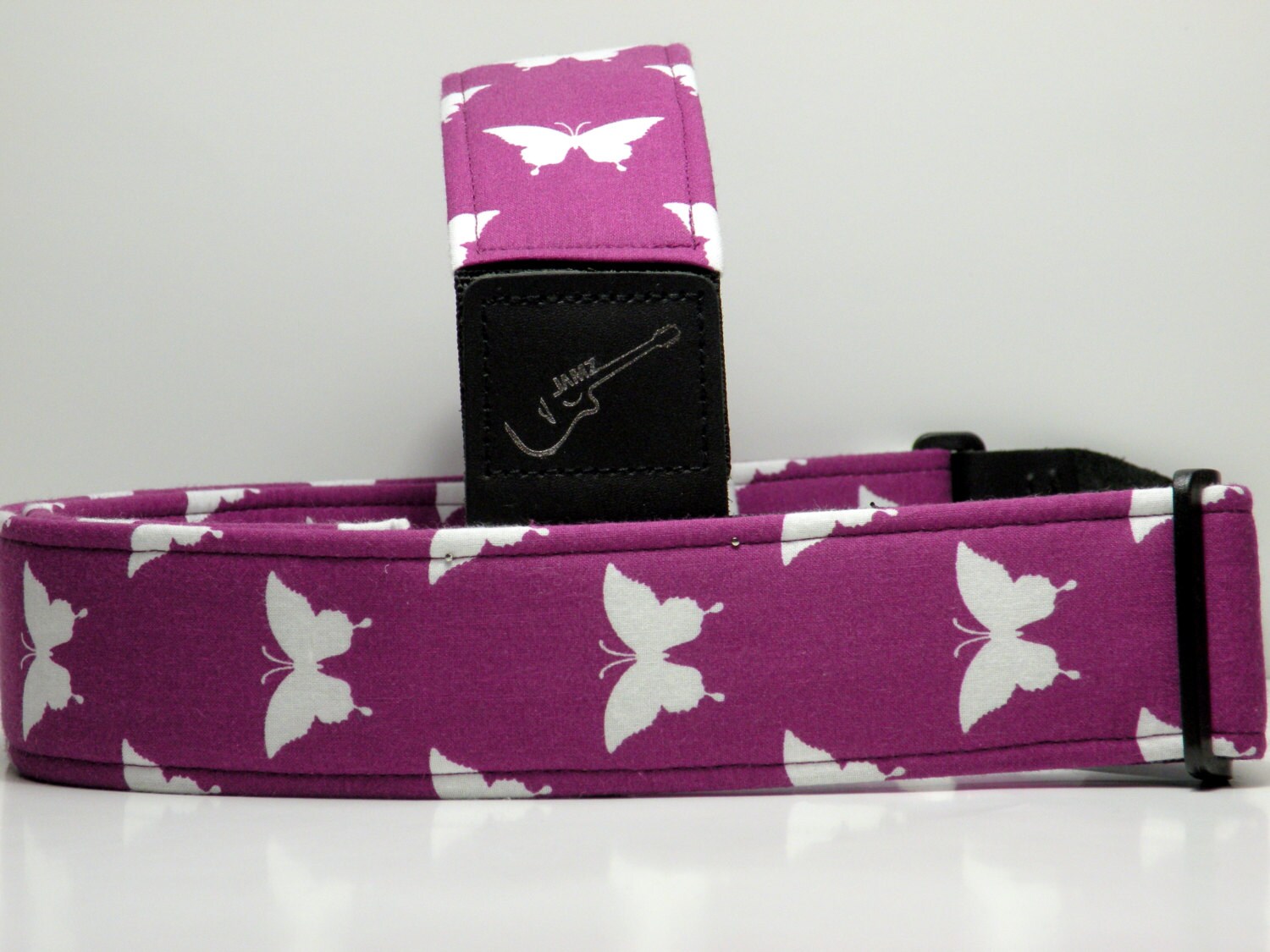 Violet Butterfly Guitar Strap - Double Padded - Cute - Womens - Girls ...