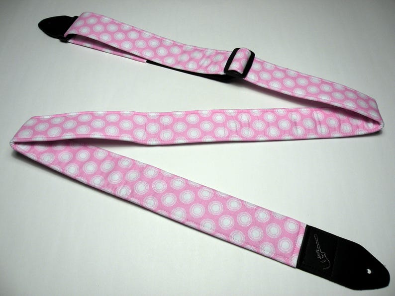 Pink and White Polka Dot Guitar Strap - Gifts for Her - Cute - Girly ...