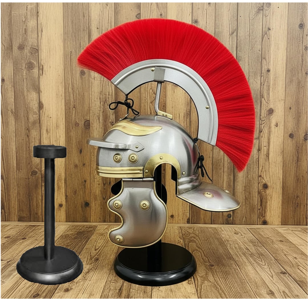Handcrafted Roman Centurion Steel Helmet With Free Stand - Etsy