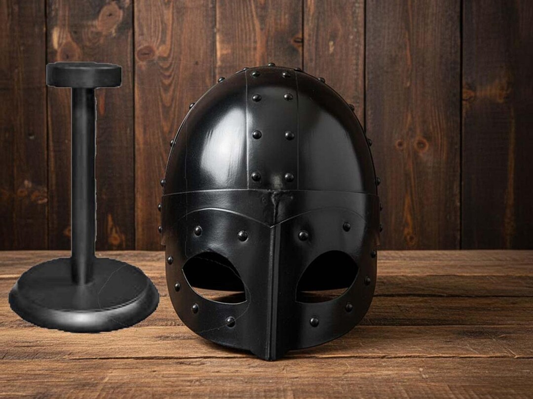 Viking Helmet: Gjermundbu Helmet , Warrior Costume Free Wooden Stand - Etsy