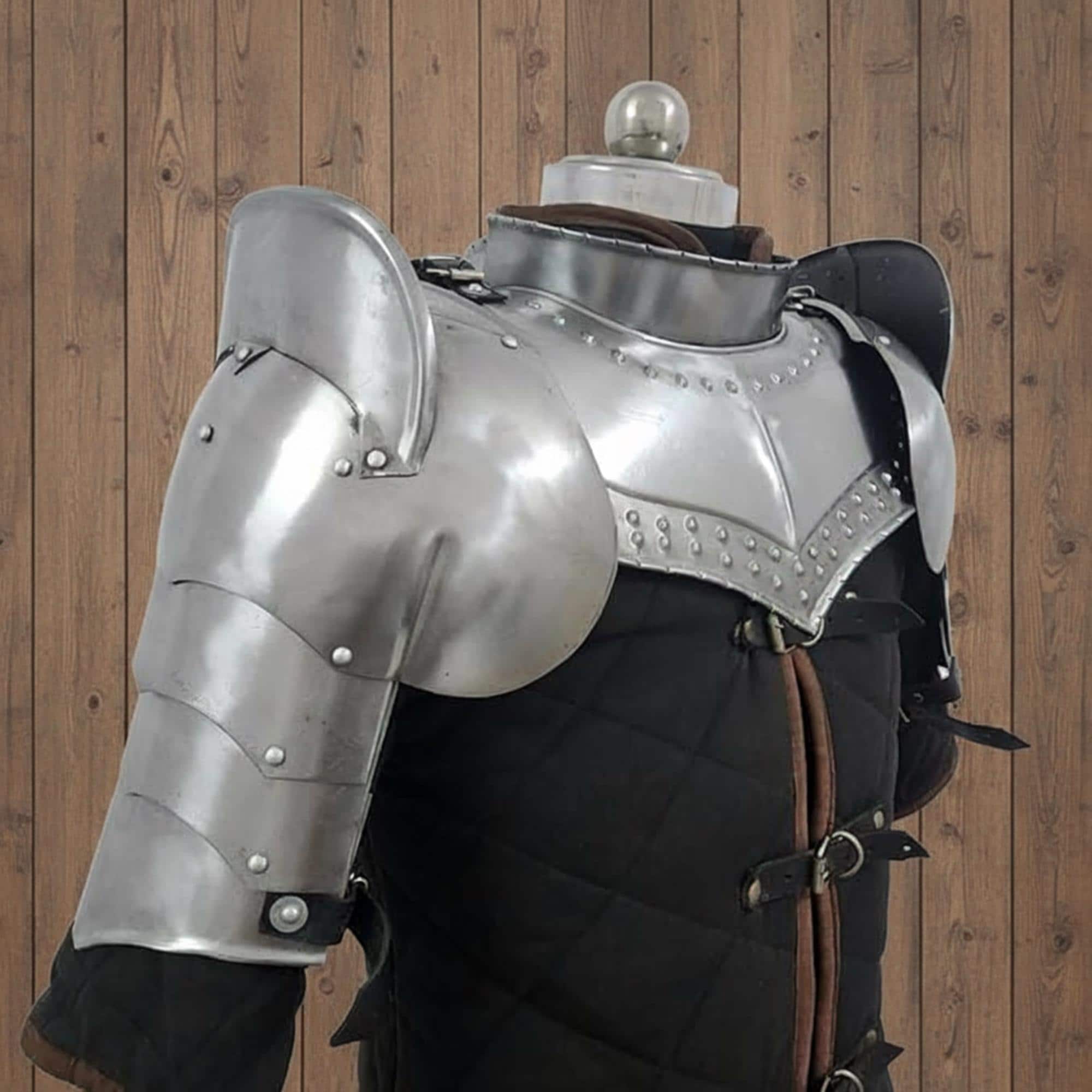 Medieval Knight Armor Gorget Set With Pauldrons – Unisex Shoulder Guard ...