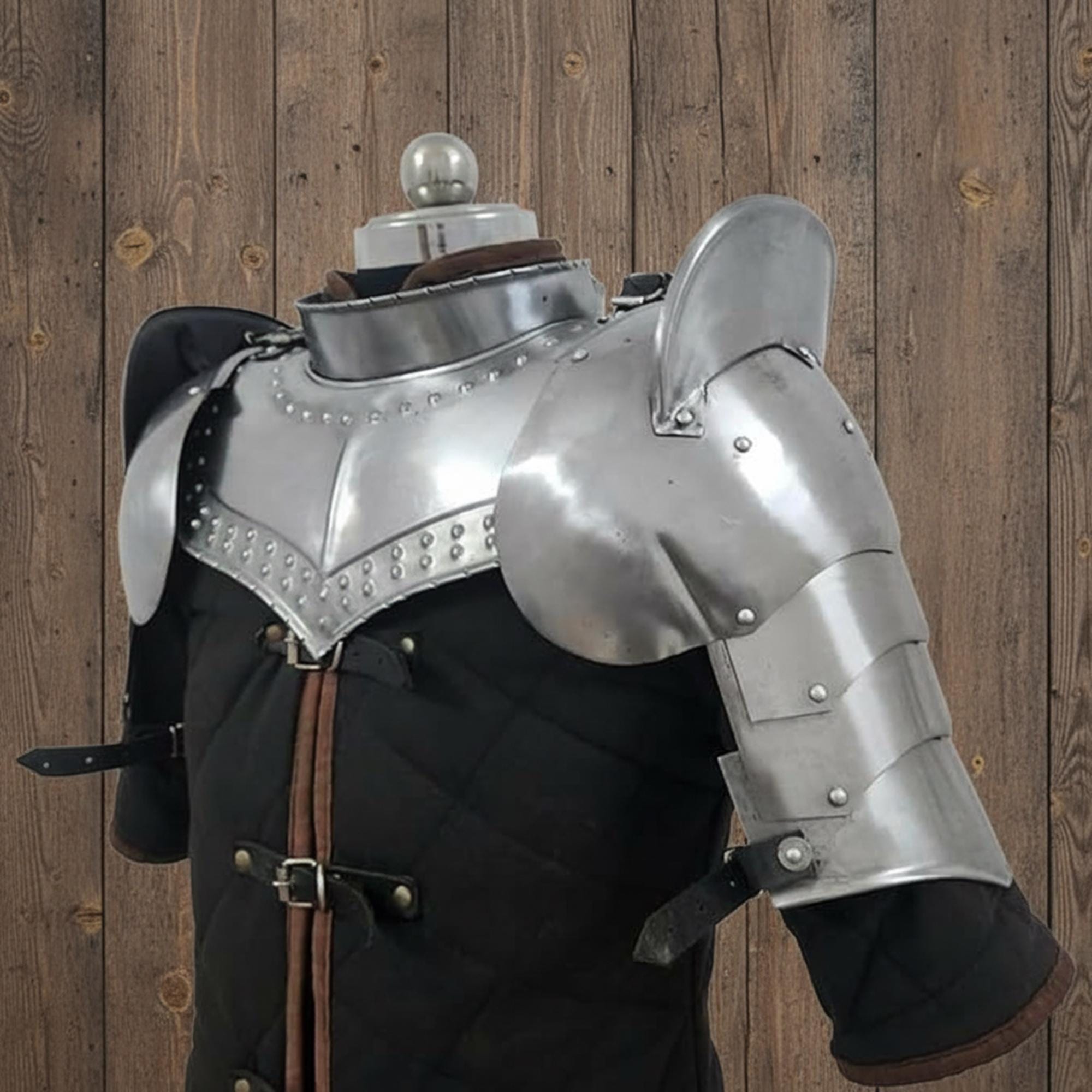 Medieval Knight Armor Gorget Set With Pauldrons – Unisex Shoulder Guard ...