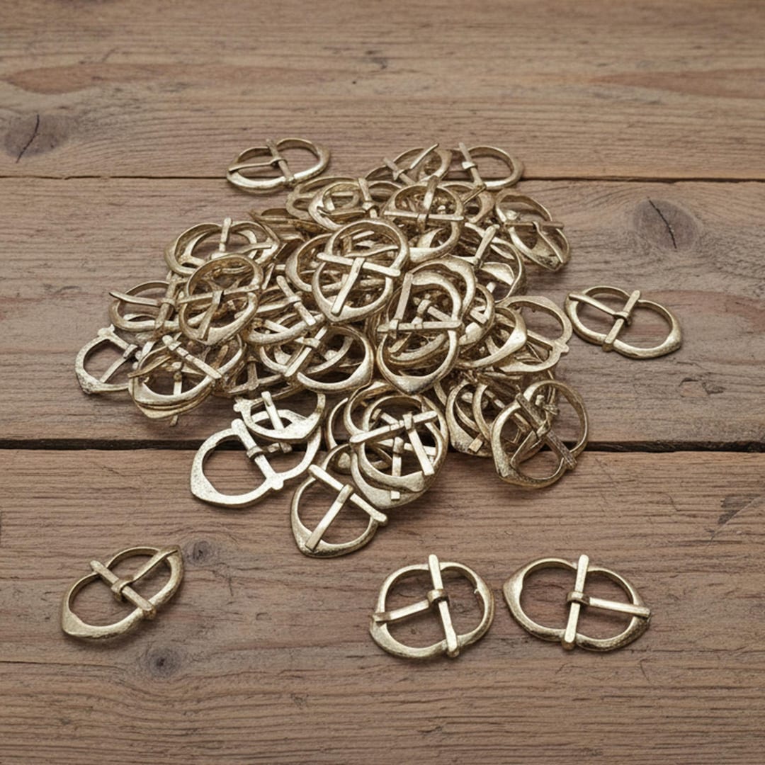 Small Medieval Solid Brass Belt Buckle | Handcrafted Leather Craft LARP ...