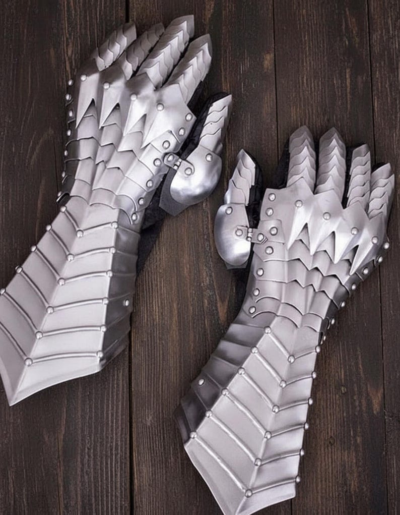 Ringwraith Nazgûl Black Steel Gauntlets – Medieval Armor Gloves | Gift ...