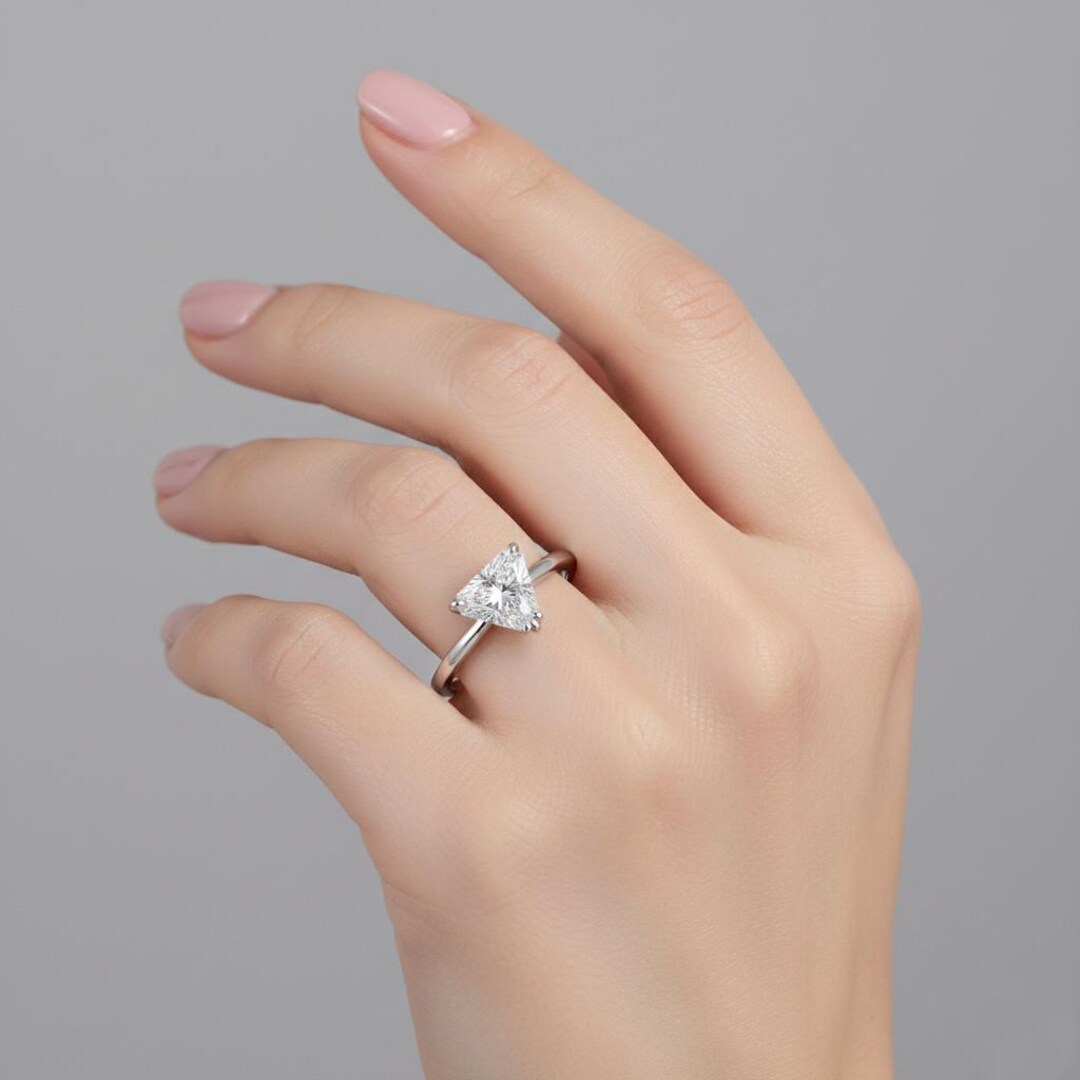 Calf Diamond Ring • Fancy Cut Design • 14K Gold Lab Grown Jewellery for ...