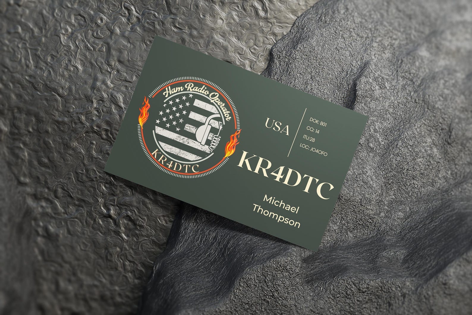 Custom Ham Radio QSL Card Template | Printable & Animated (digital ...