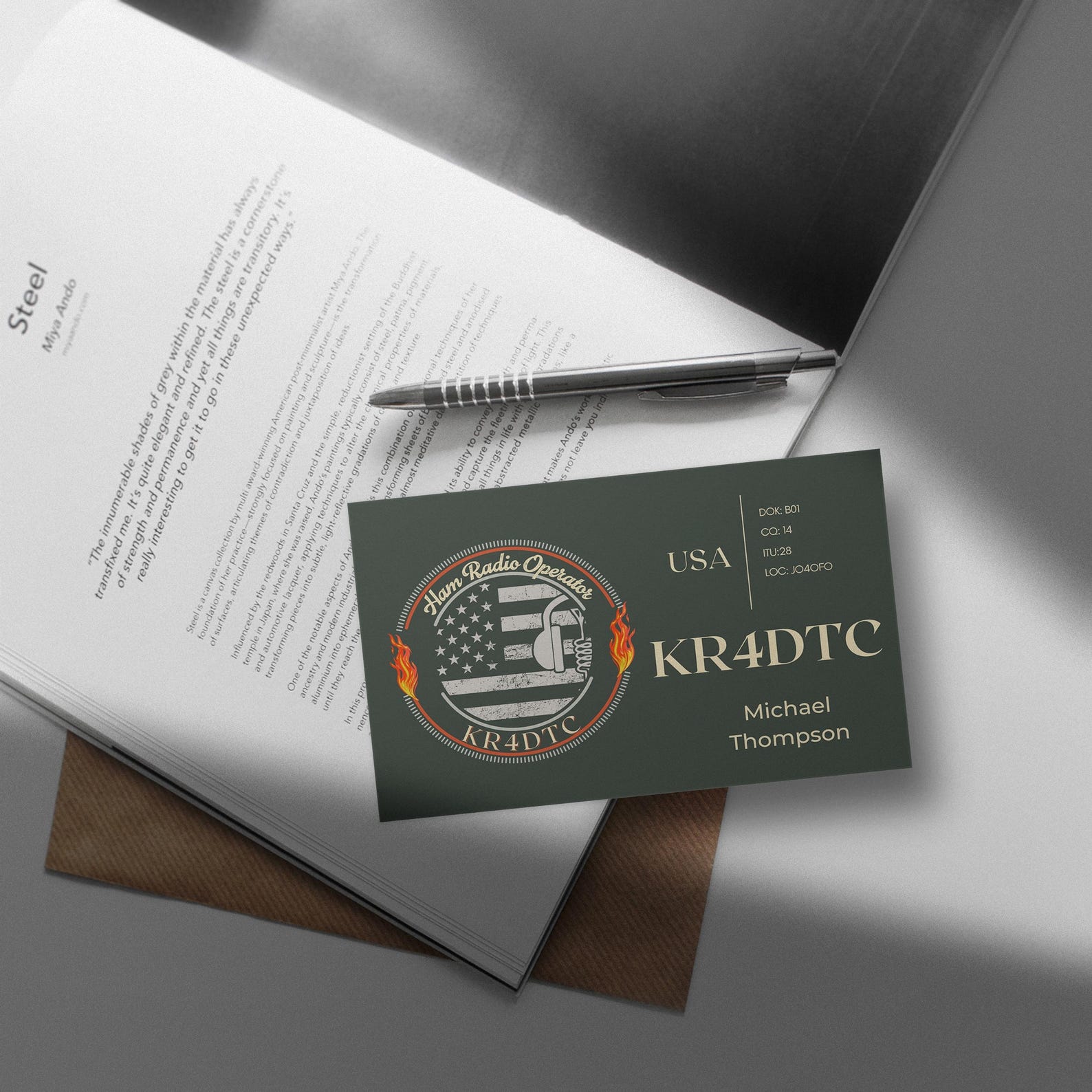 Custom Ham Radio QSL Card Template | Printable & Animated (digital ...