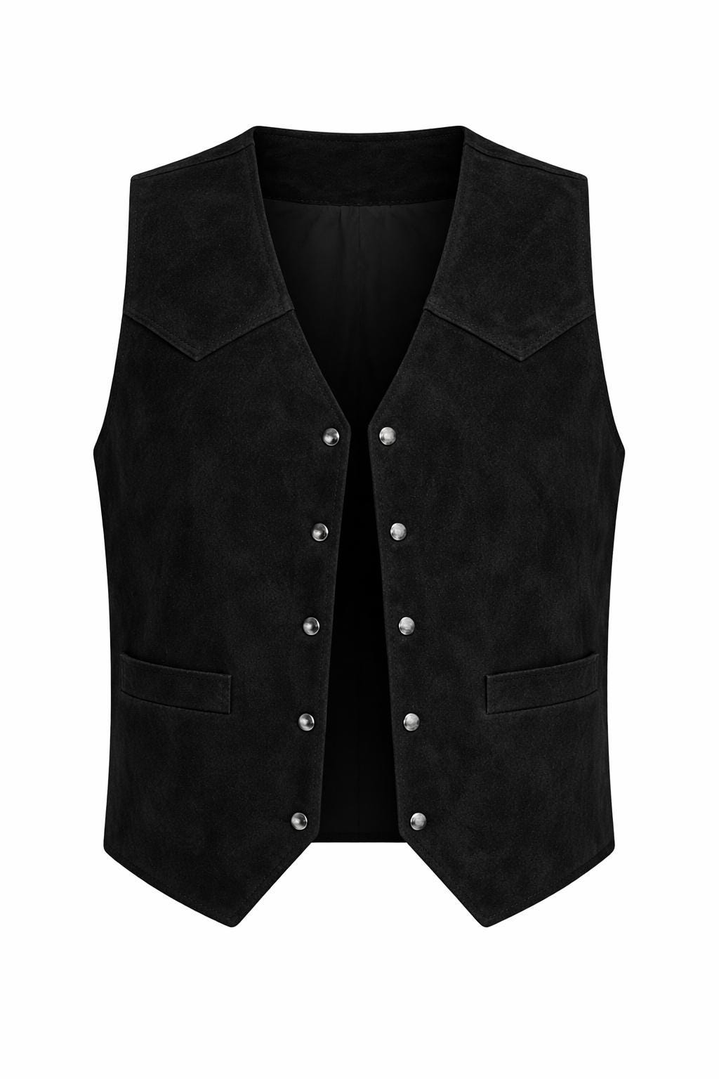 Men’s Brown Suede Leather Vest | Western Cowboy Waistcoat | Handmade ...