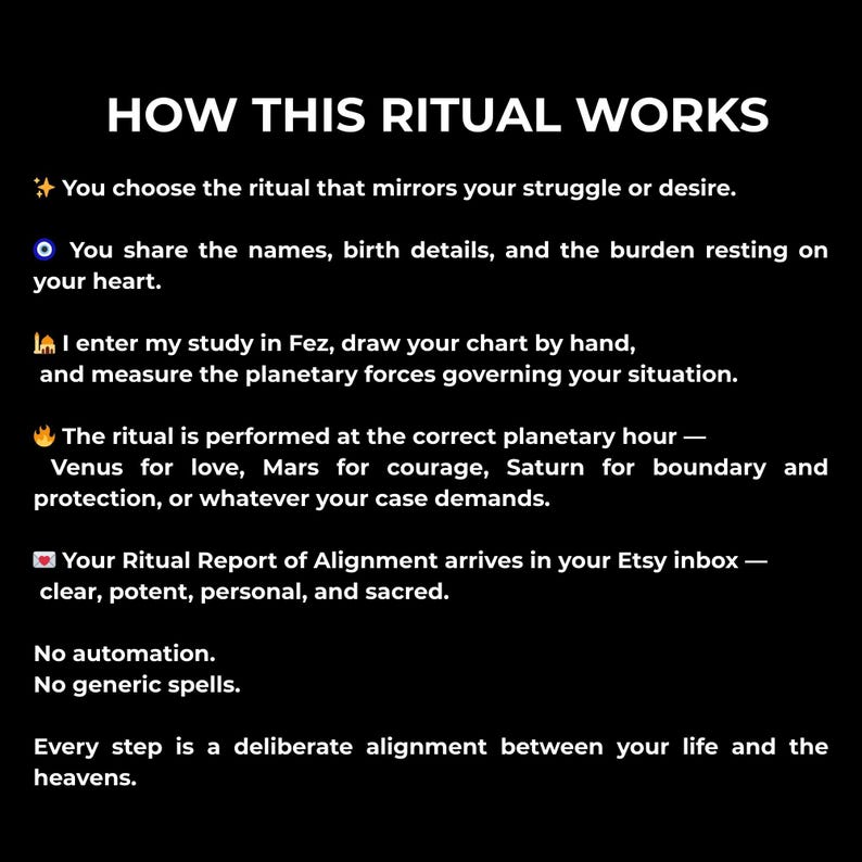 Custom Spell Ritual • Personalized Planetary Magic • Love, Protection ...
