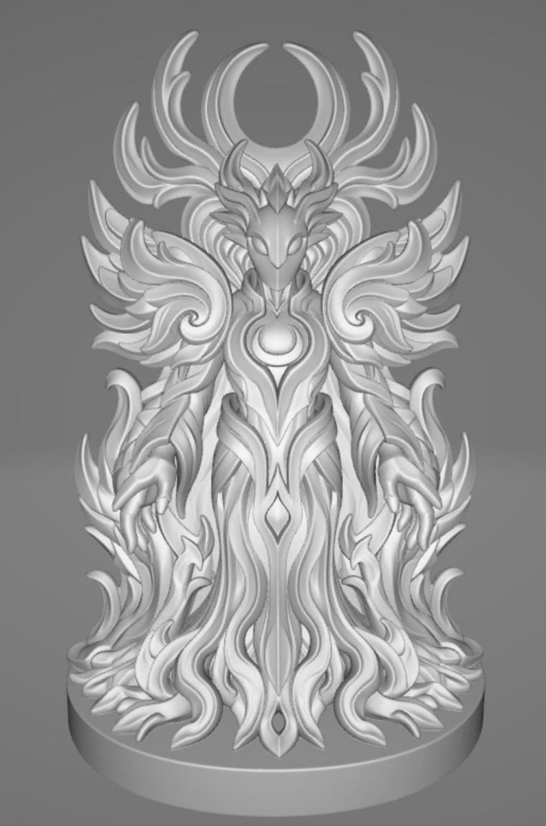 Celestial Dream Guardian STL File for 3D Printing, Fantasy Spirit ...