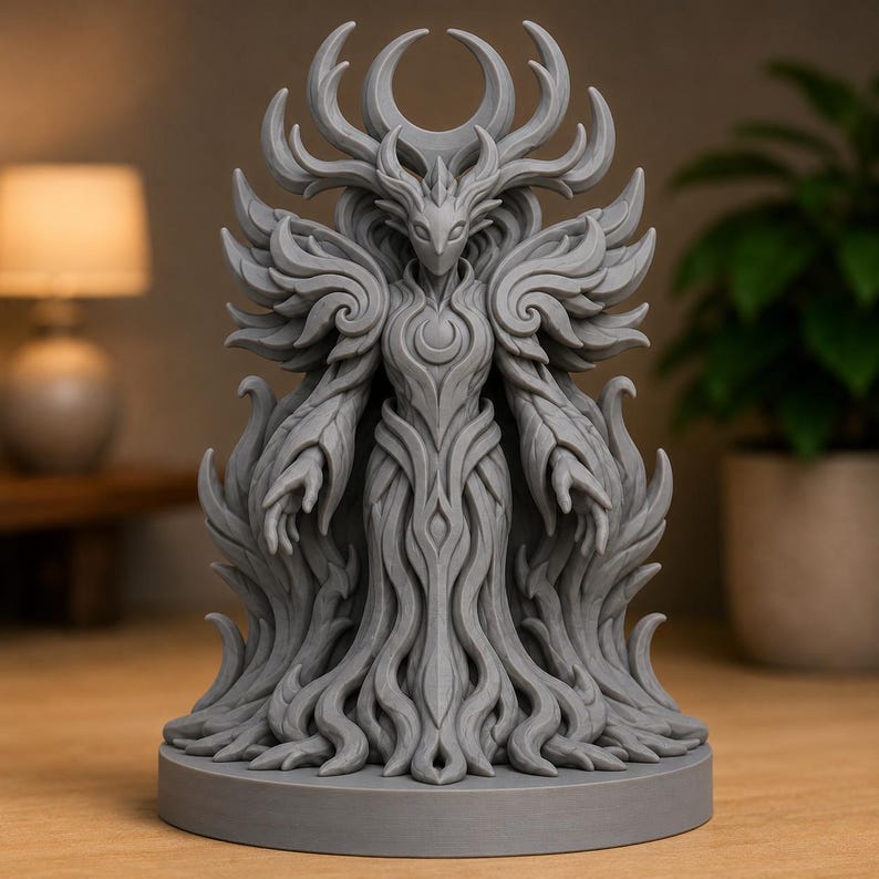 Celestial Dream Guardian STL File for 3D Printing, Fantasy Spirit ...