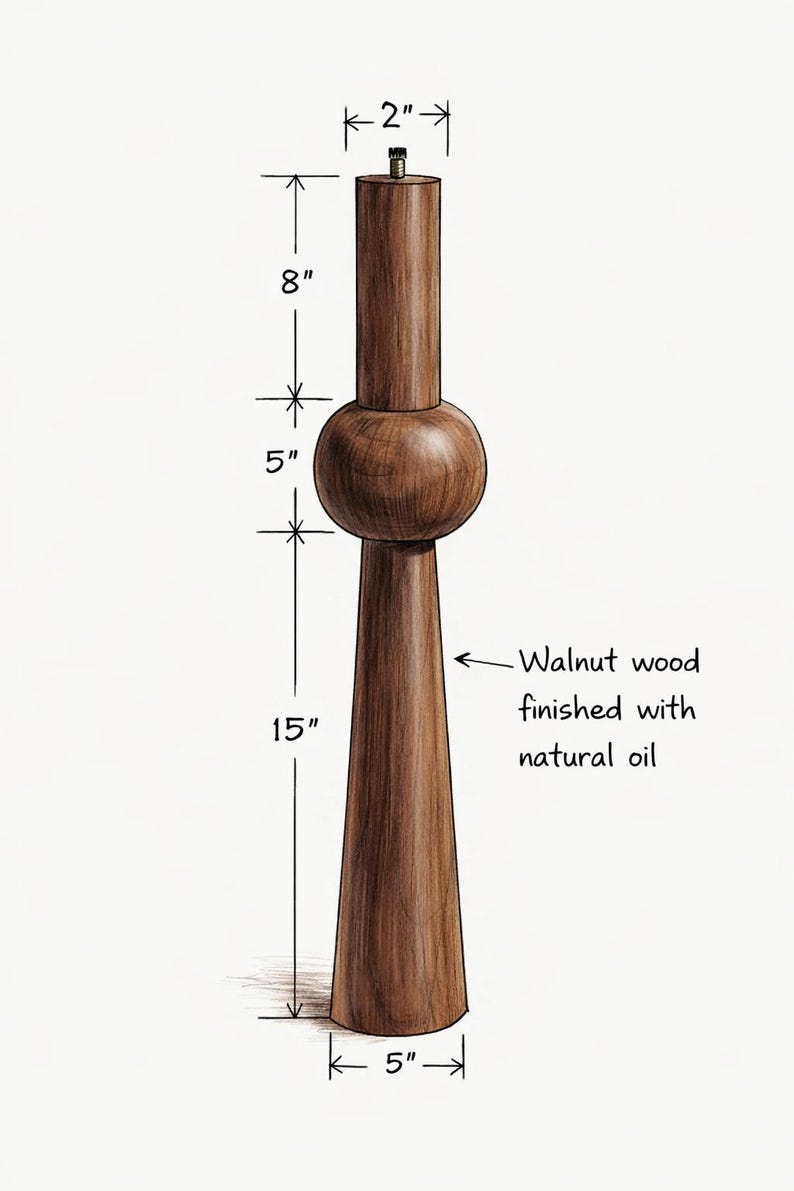 Set of 4 Mid-century Modern Walnut Table Legs – Vintage Tapered Wood ...
