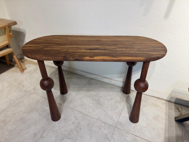 Set of 4 Mid-century Modern Walnut Table Legs – Vintage Tapered Wood ...