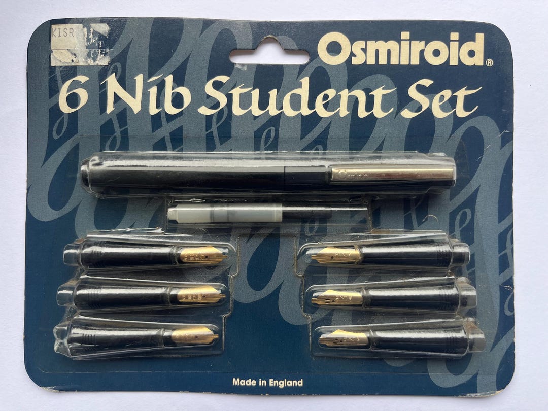 Vintage Osmiroid 6 Nib Student Fountain Pen Set Made in England - Etsy
