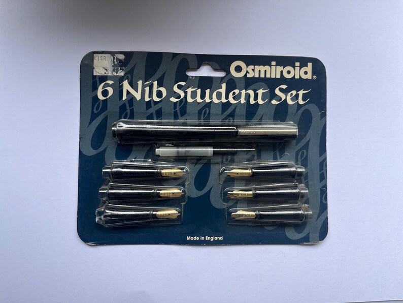 Vintage Osmiroid 6 Nib Student Fountain Pen Set Made in England - Etsy