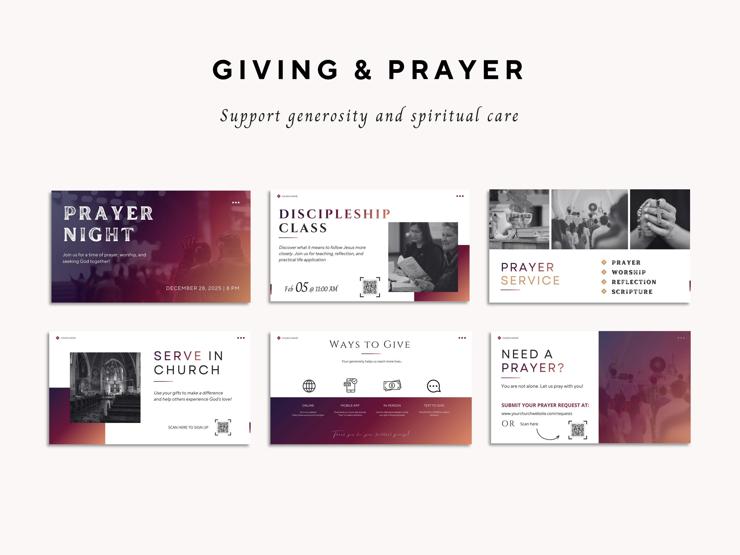 30 Church Pre-service & Announcement Slides Template | Modern Church ...