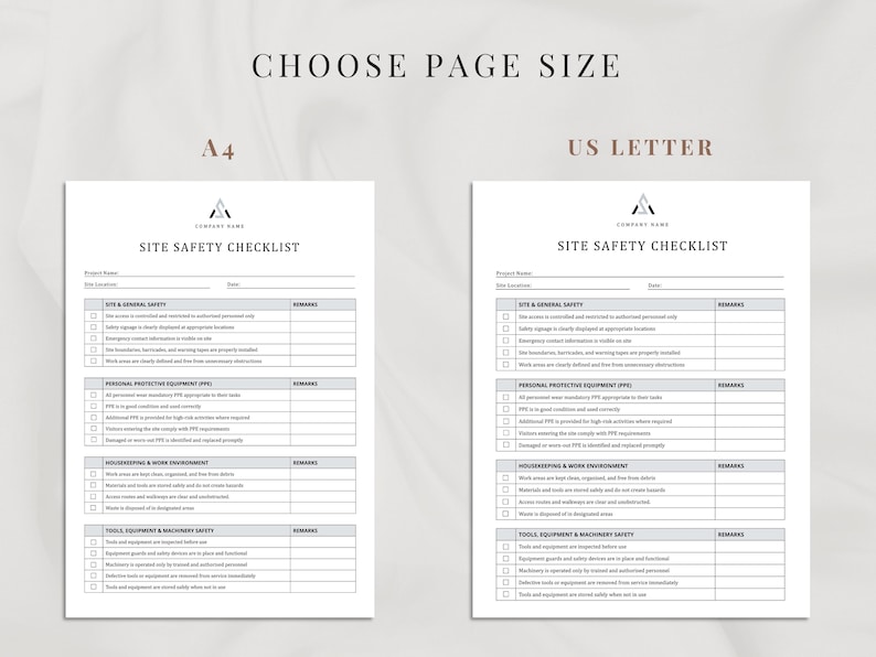 Construction Site Safety Checklist – Job Site Safety Inspection ...