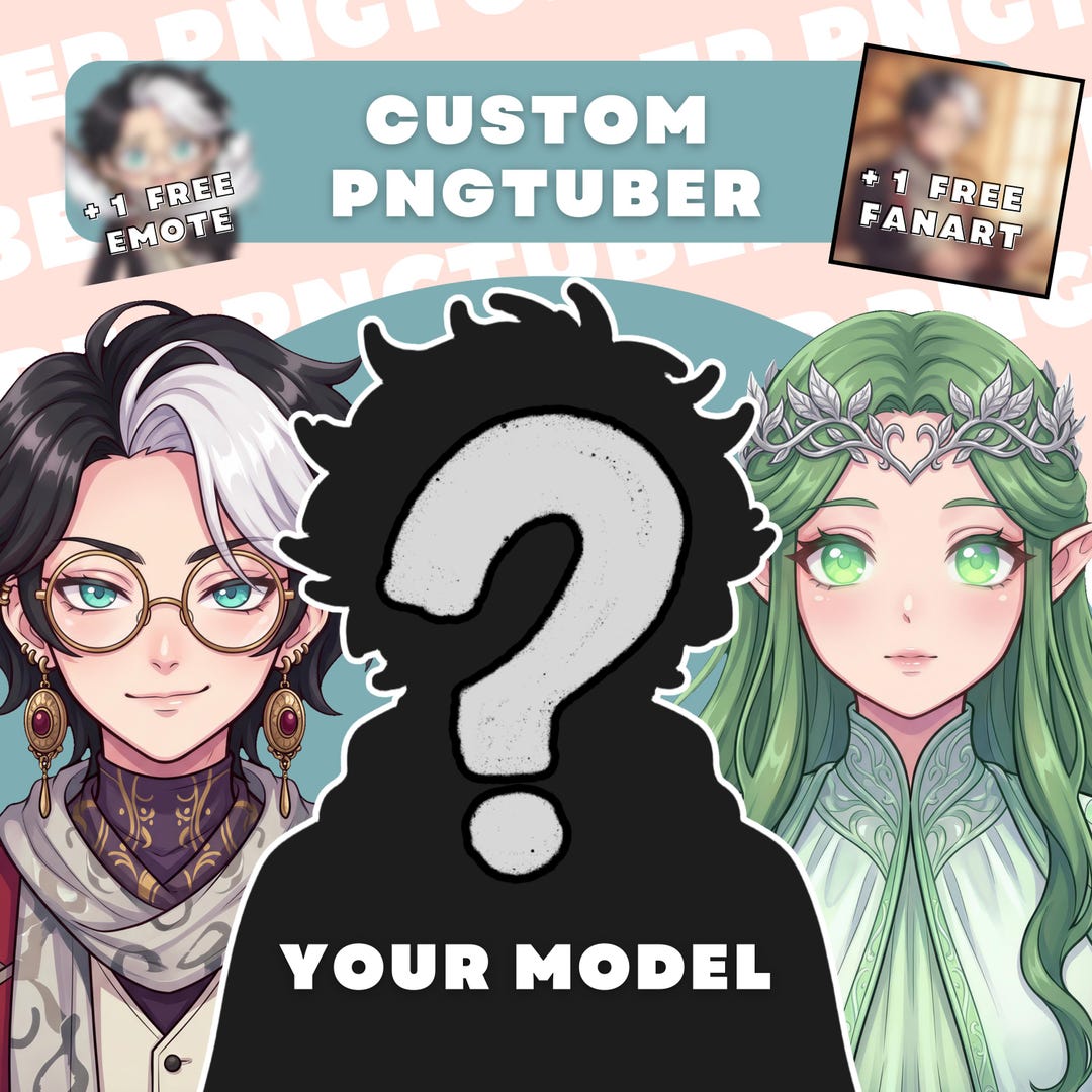 Custom Pngtuber Model Commission | Personalized Vtuber Character ...