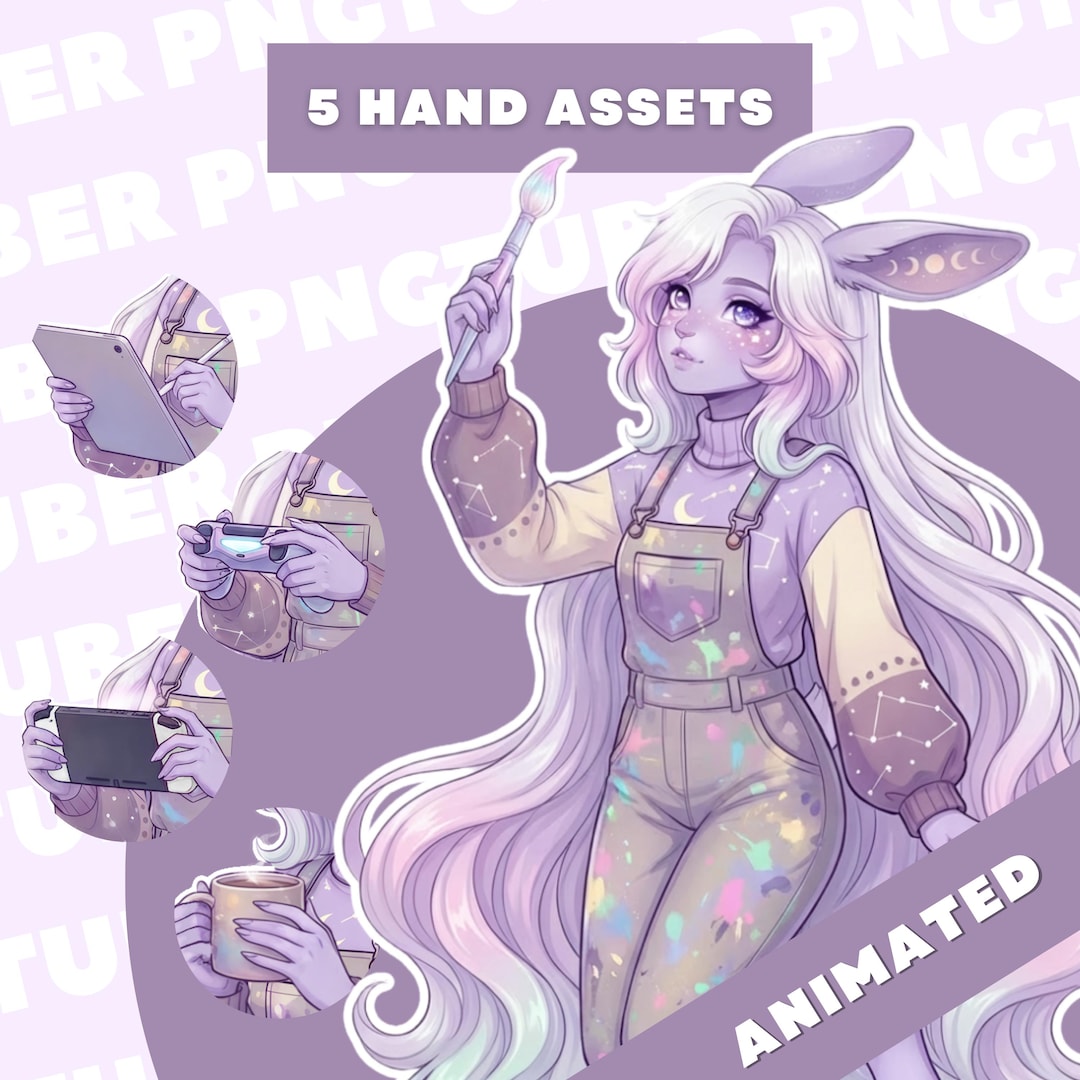 Moon Bunny | Animated Pngtuber | Girl | Premade Streamer | Veadotube ...