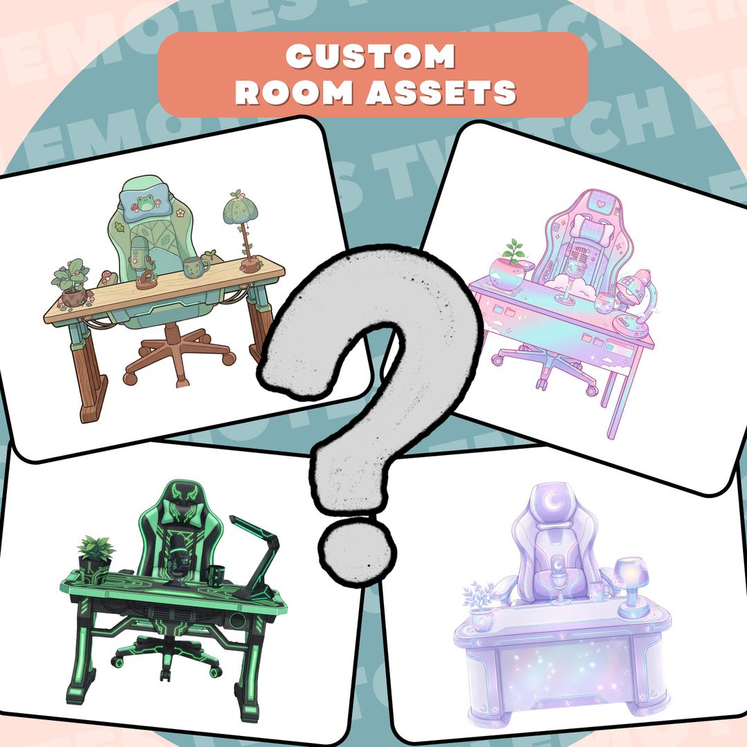 Custom Vtuber Room Asset Pack | 2D Streaming Kit | Gaming Chair ...