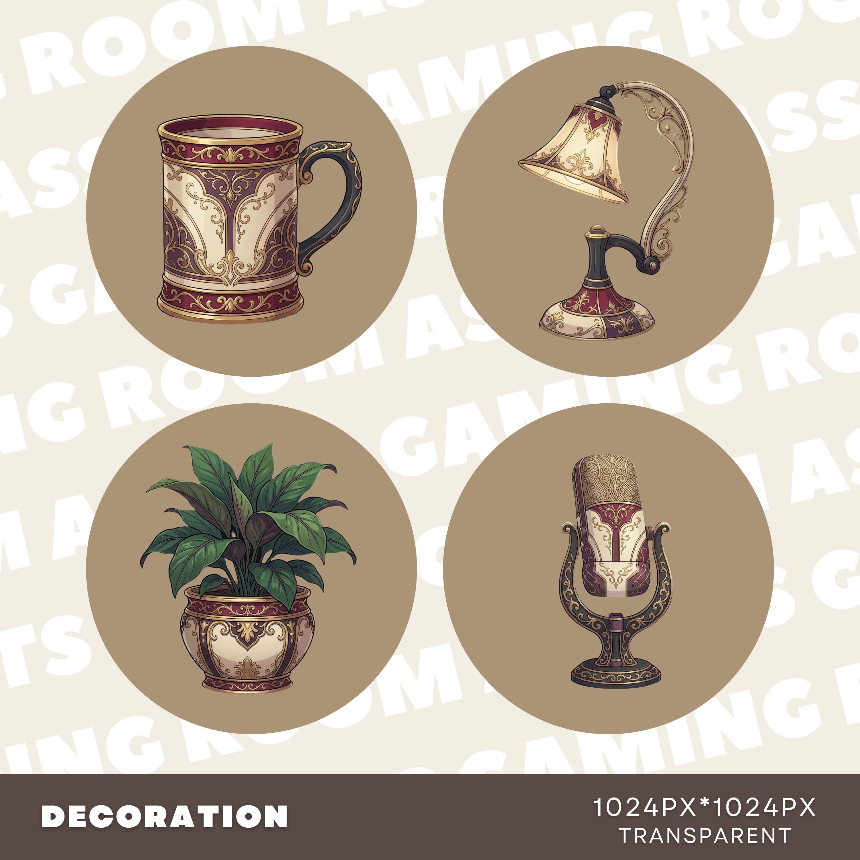 Elegant Vtuber Room Asset Pack | 2D Streaming Kit With Gaming Chair ...