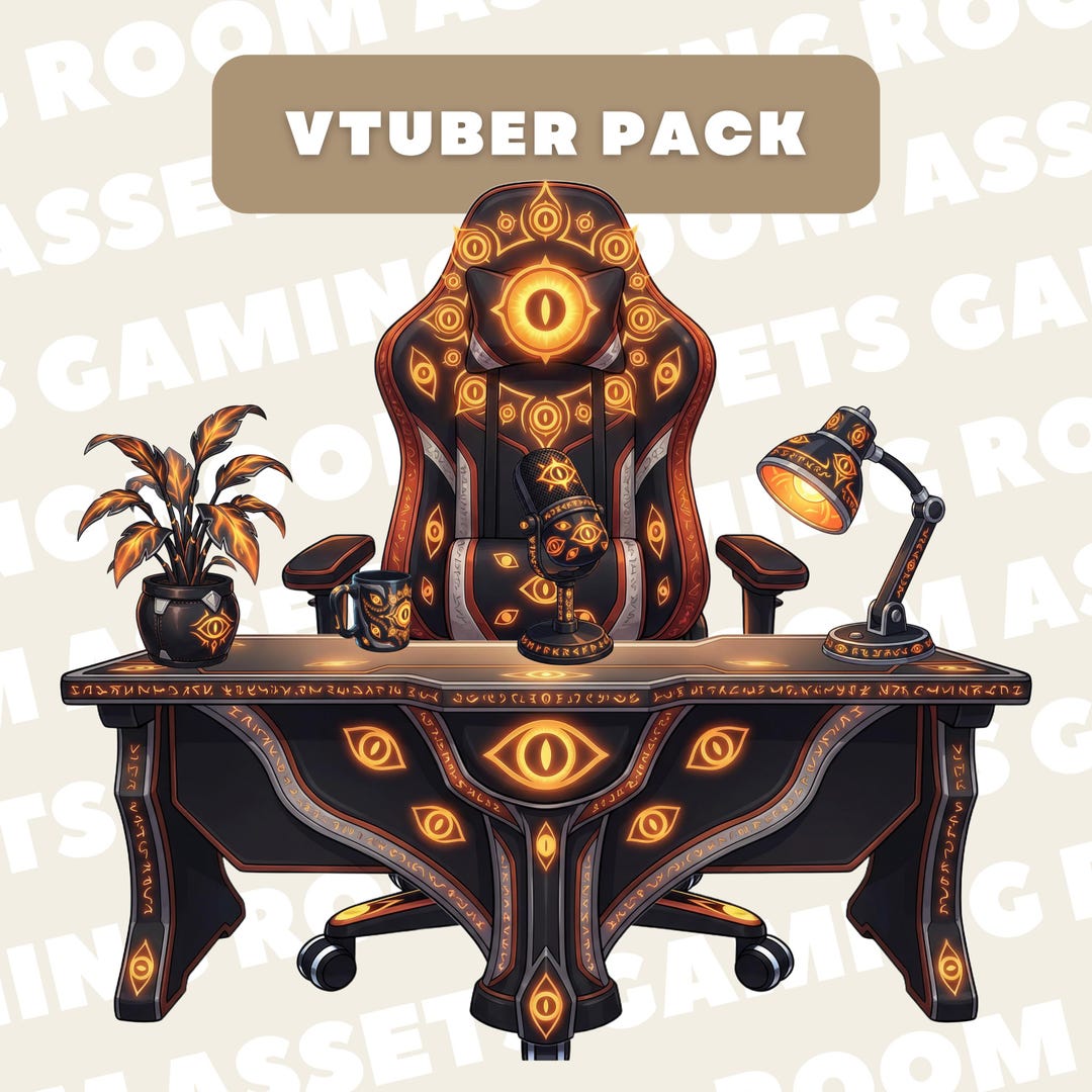 Arcane Vtuber Room Asset Pack | 2D Streaming Kit | Gaming Chair ...
