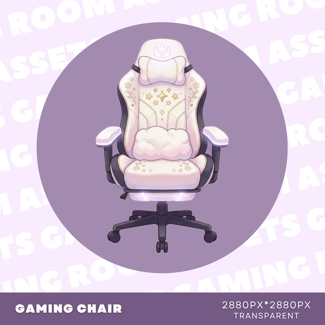Ethereal Cute Vtuber Room Asset Pack | 2D Streaming Kit | Gaming Chair ...
