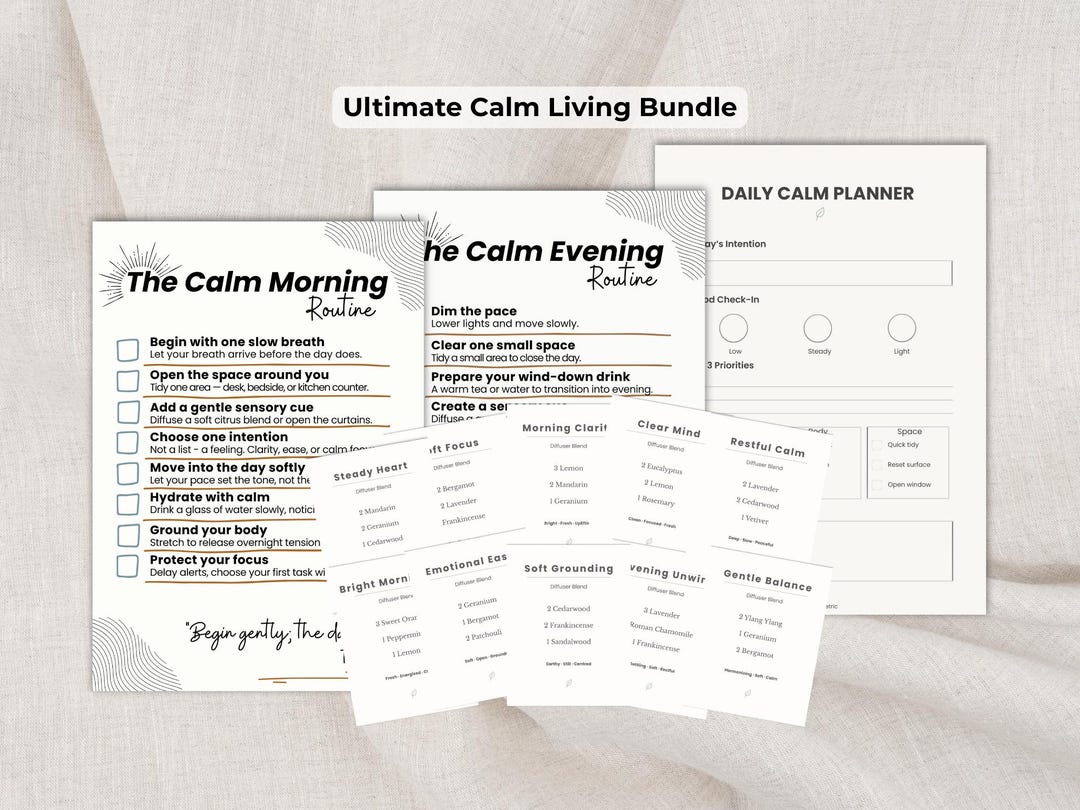 Ultimate Calm Living Bundle Printable | Self Care Planner Bundle ...