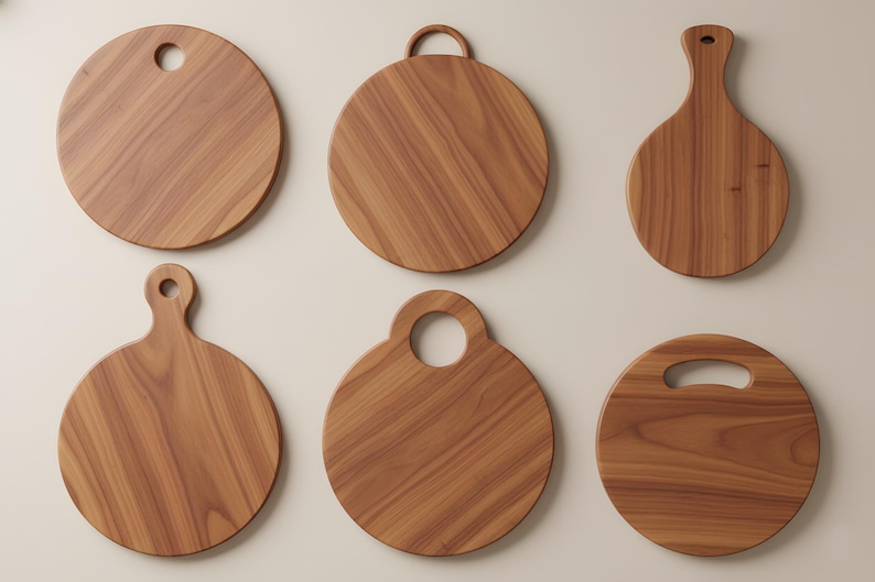 36 Cutting Board SVG DXF Bundle – Round & Handle Boards for Laser Cut ...