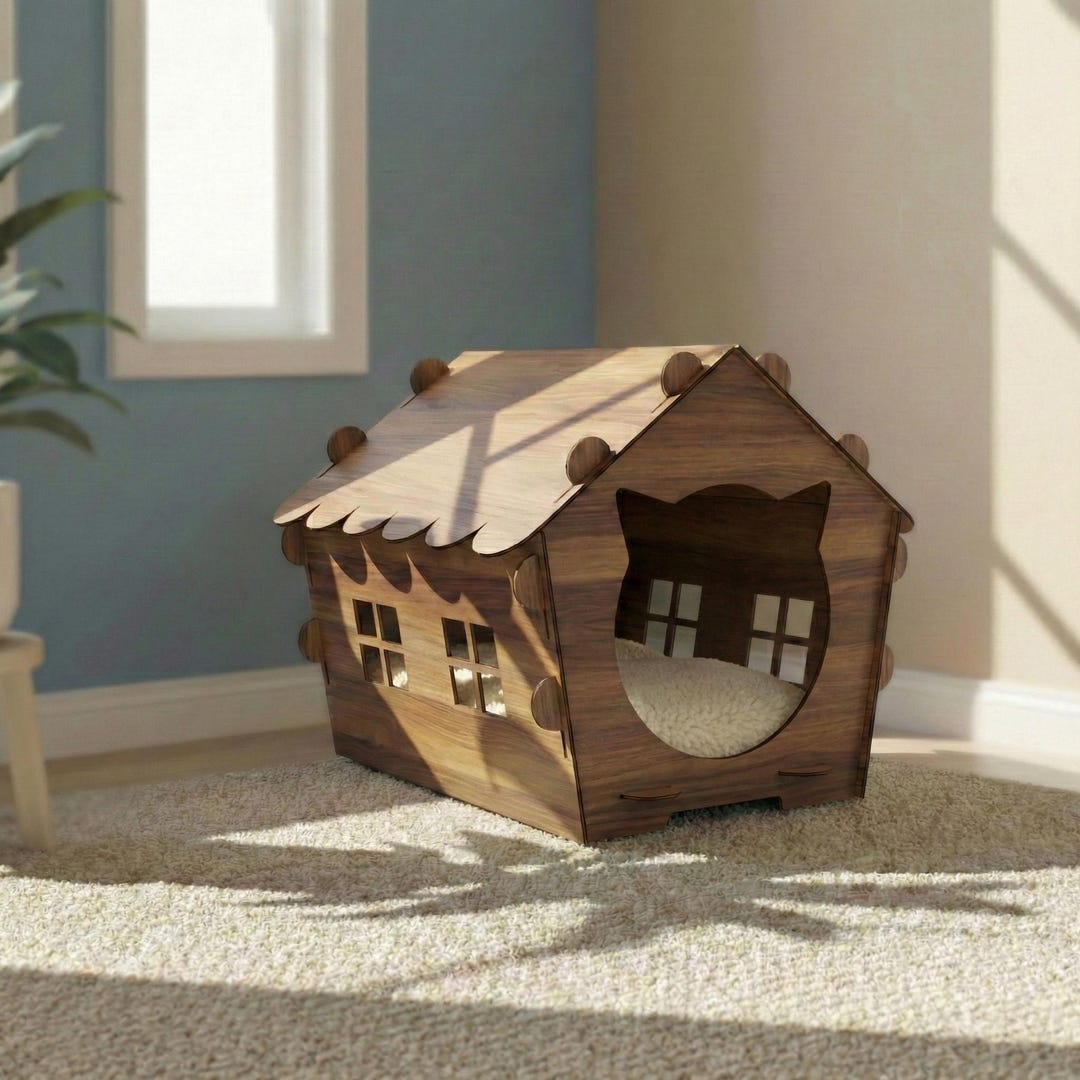 16 Cat House Laser Cut Bundle | 3mm Wood DXF SVG Files | CNC Laser Cut ...