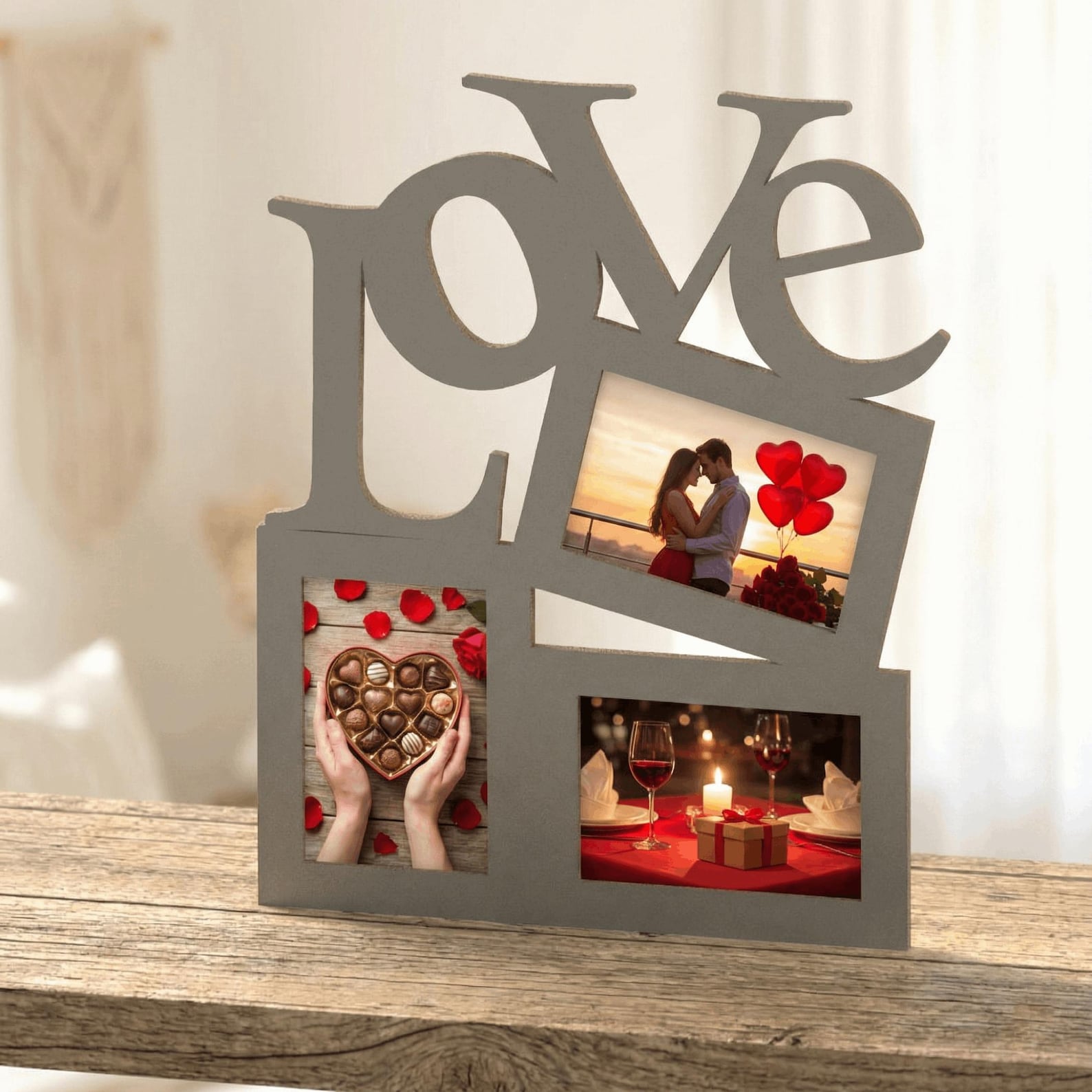 Cornice per foto Love SVG DXF / File tagliati al laser / Regalo di San ...