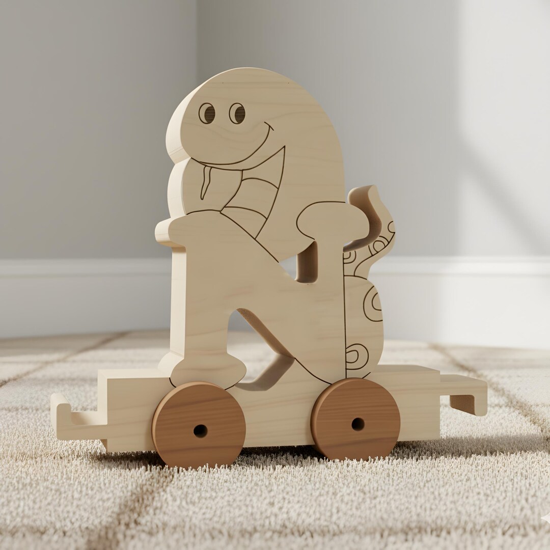 Alphabet Animal Letter Train DXF Bundle – A-Z Wooden Toy Laser Cut ...