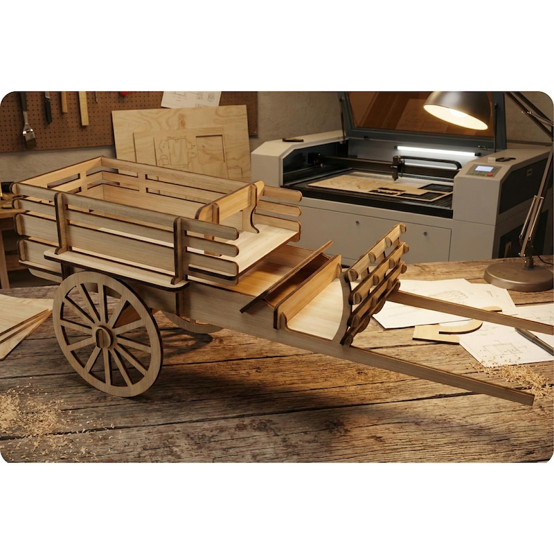 Wooden Cart - Etsy