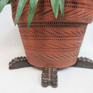 Ceramic Pot Feet Set of 3, Handmade Ceramic Ridged Pattern Pot Risers ...