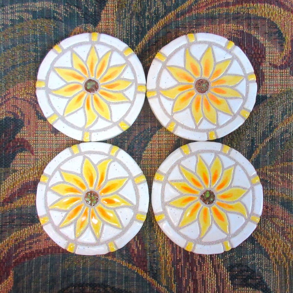 Yellow Coasters - Etsy