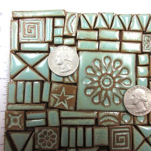 160+ Rustic Mosaic Tiles, Handmade Ceramic Craft Tiles, Assorted Shapes ...