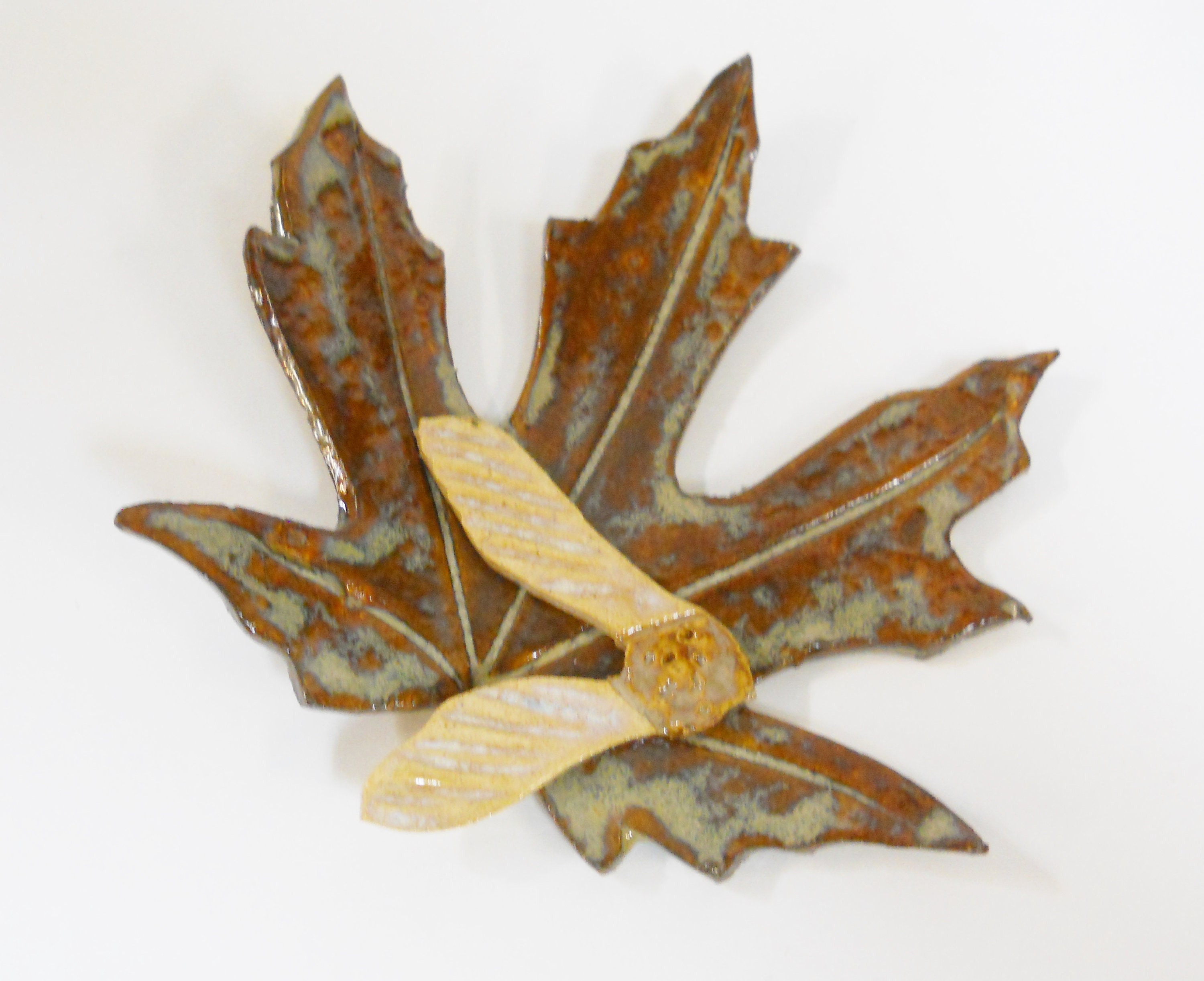 Maple Leaf Handmade Decorative Ceramic Tiles Set of 5 - Etsy